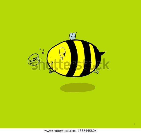 Drunk Bee Illustration Stock Illustration 1358445806 | Shutterstock