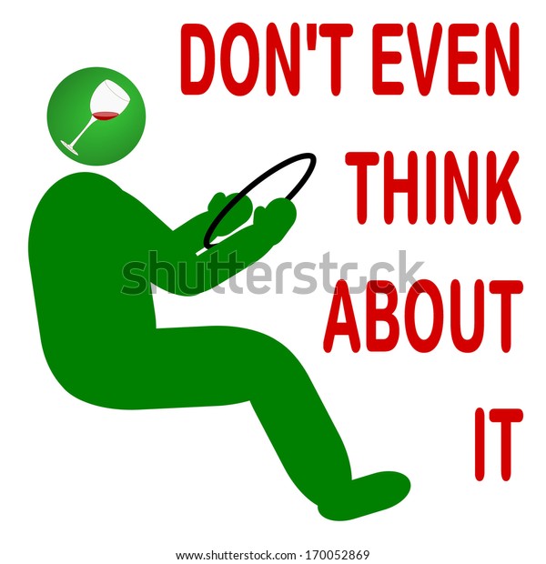 Drunk Driving Raster Illustration Message Campaign Stock Illustration ...
