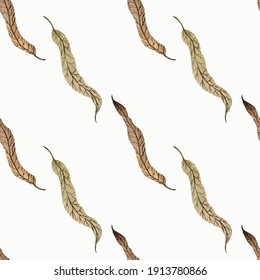 Dry Leaf Pattern Vertical Minimalism Pattern Stock Illustration 1913780866