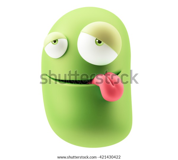 Dumb Emoticon Face 3d Rendering Stock Illustration 421430422 | Shutterstock