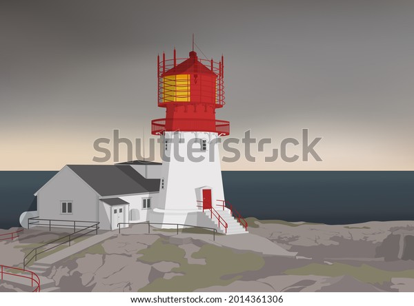 Dust Lighthouse By Ocean Stock Illustration 2014361306 | Shutterstock