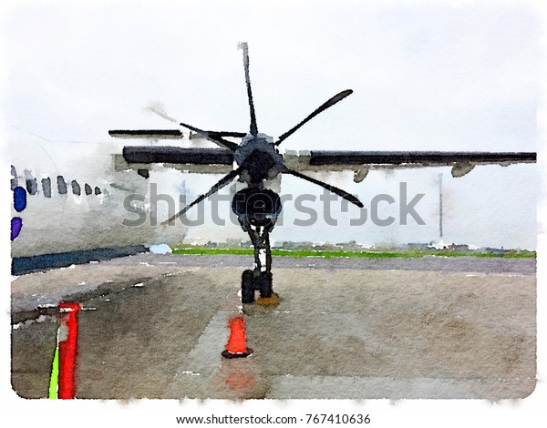 Dw Wing Plane Gate Stock Illustration 767410636 | Shutterstock