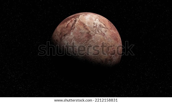 Dwarf Planet Makemake 3d Rendering Illustration Stock Illustration ...