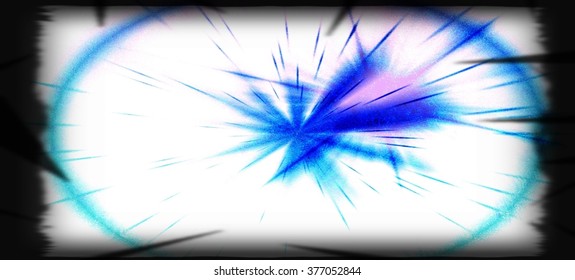 Dynamic Blue Light Explosion Illustration Stock Illustration 377052844