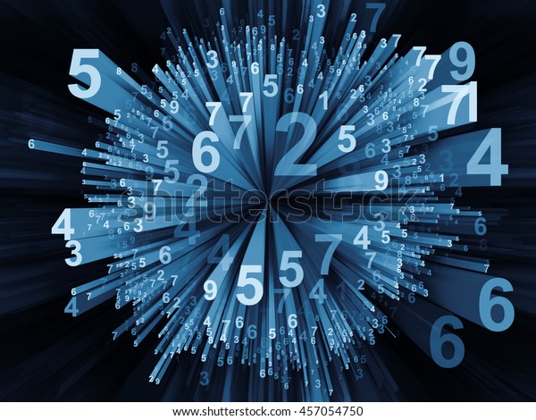 Dynamic Number Series Background Design Digital Stock Illustration ...