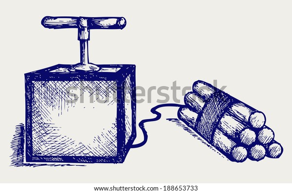 Dynamite Bomb Timer Doodle Style Raster Stock Illustration 188653733 ...
