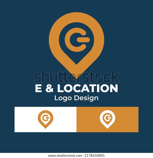 E Location Logo Design Stock Illustration 2178650805 | Shutterstock