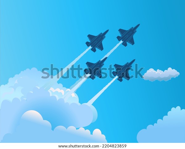 Eagle Fighter Jet Plane Taking Off Stock Illustration 2204823859 ...