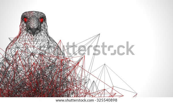 Eagle Stylized Low Poly Wire Construction Stock Illustration 325540898 ...