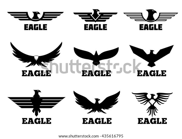 Eagles Logo Set Stock Illustration 435616795 | Shutterstock