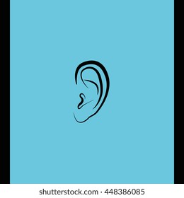 Ear Flat Icon Stock Vector (Royalty Free) 440526166