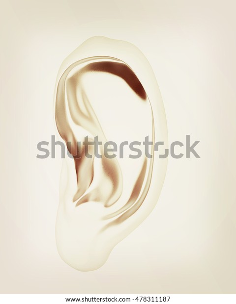 Ear Metal 3d Render Isolated On Stock Illustration 478311187 | Shutterstock
