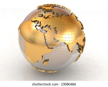 Scene Earth Planet Vintage Texture 3d Stock Illustration 1264329373