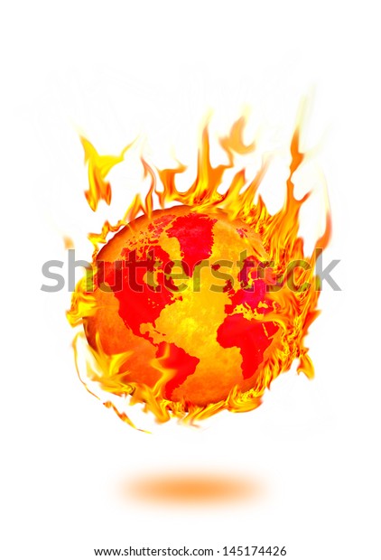 Earth Burning Stock Illustration 145174426