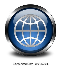 Earth Button Isolated Stock Illustration 372116734 | Shutterstock