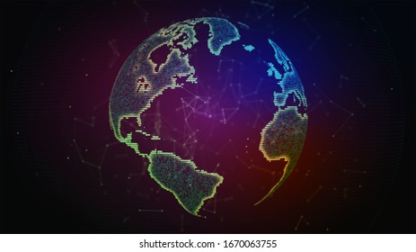 Earth Globe Background Light Effect Global Stock Illustration ...