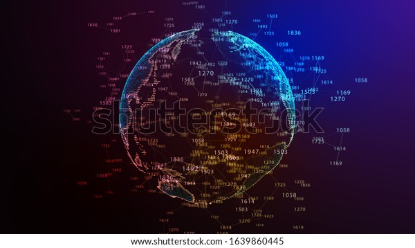 Earth Globe Background Light Effect Global Stock Illustration ...