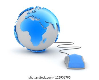Earth Globe Computer Mouse Stock Illustration 123936793 | Shutterstock