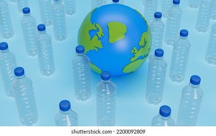 Earth Globe Empty Plastic Bottles Global Stock Illustration 2200092809 ...