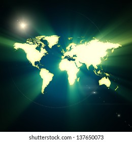 Earth Map Stock Illustration 137650073 | Shutterstock