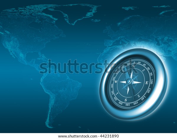 Earth Map Background Compass Stock Illustration 44231890 | Shutterstock
