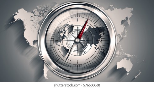 Earth Map Compass Background Logo By Stock Illustration 576530068 ...