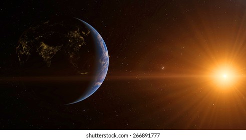 Earth Sun Elements This Image Furnished Stock Illustration 266891777 ...