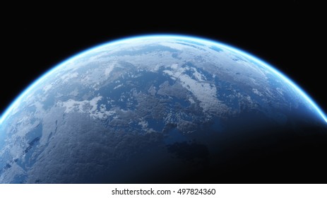 Earth View Outer Space This 3d Stock Illustration 497824360 | Shutterstock