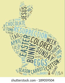 Easter Sunday Word Cloud Concept Bunny Stock Illustration 189059504 ...