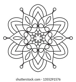 Easy Mandala Basic Mandalas Doodle Pattern 스톡 일러스트 1355291576 ...