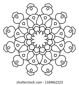 Easy Mandala Basic Simple Mandalas Flower Stock Illustration 1184862223 ...