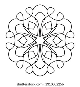 Easy Mandala Basic Simple Mandalas Art Stock Illustration 1310082256 ...