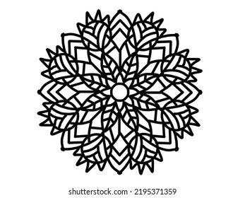 Easy Mandalas Basic Simple Mandala Art Stock Illustration 2195371359 ...