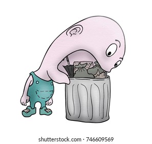 Eating Garbage Stock Illustration 746609569 | Shutterstock