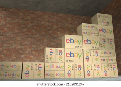 Ebay Logo On Many Boxes Composing Stock Illustration 2152831247 ...