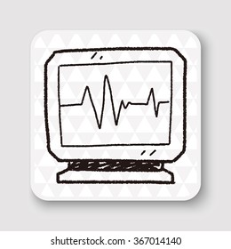 Ecg Doodle Drawing Stock Vector (Royalty Free) 364367207 | Shutterstock