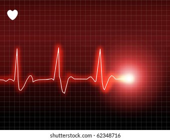 Blood Cells Ekg Heart Monitor Symbol: ilustracja stockowa 84209767 ...