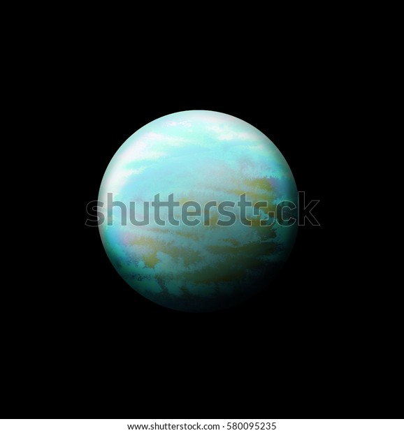 Eclipse Illustration Planet Half Moon On Stock Illustration 580095235 ...