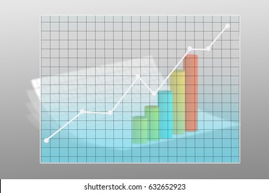 Sales Chart Graphic Showing Month Based Stock Illustration 234526696
