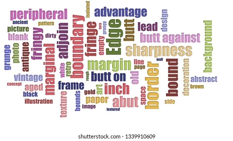 Edge Word Cloud Randomised Isolated On Stock Illustration 1339910609 ...