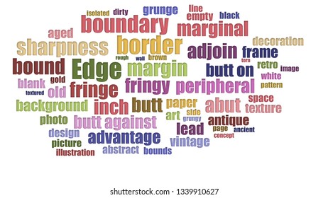 Edge Word Cloud Rows Isolated On Stock Illustration 1339910627 ...