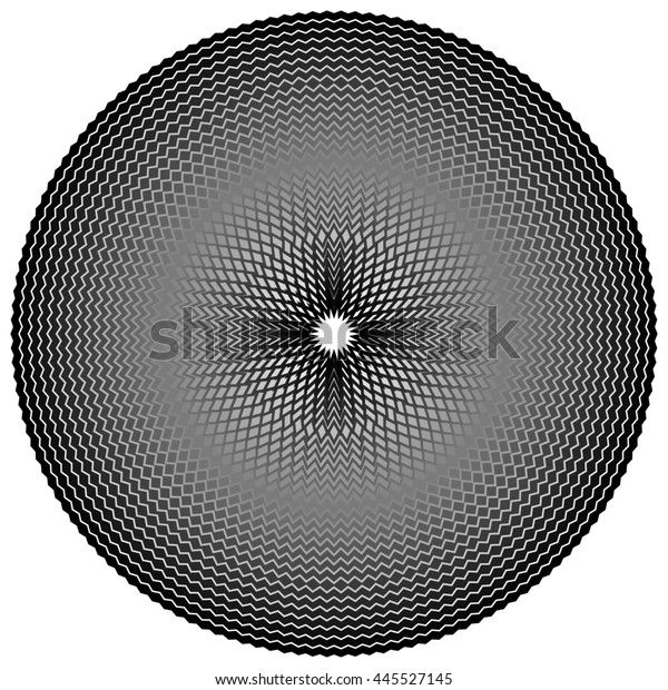 Edgy Jagged Circular Circle Element Concentric Stock Illustration ...