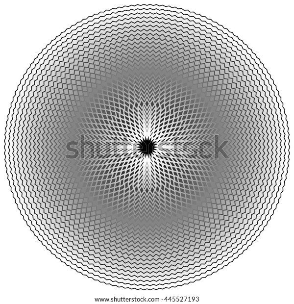 Edgy Jagged Circular Circle Element Concentric Stock Illustration ...