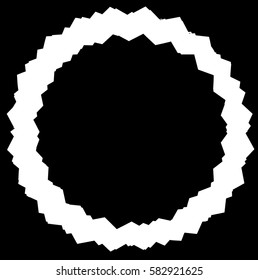 Edgy Zigzag Circle Frame Circle Border Stock Illustration 582921625 ...