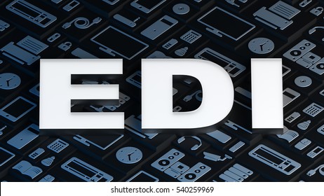 Edi Electronic Data Interchange Icon 3d Stock Illustration 540259969