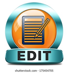 Editar botón o icono, cambiar la: ilustración de stock 175454705 ...