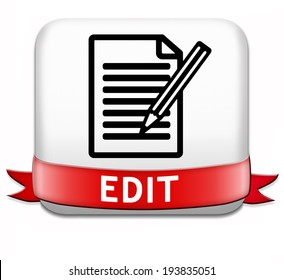 Edit Editing Button Icon Change Correct Stock Illustration 193835051
