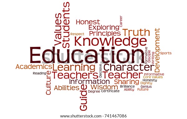 Education Word Cloud Stock Illustration 741467086