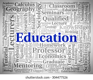 Education Word Showing Learning Develop Learned Stock Illustration ...
