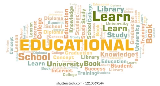 Educational Word Cloud Stock Illustration 1210369144 | Shutterstock